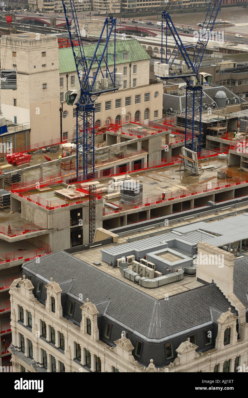London building and construction site near Blackfriars bridge November ...