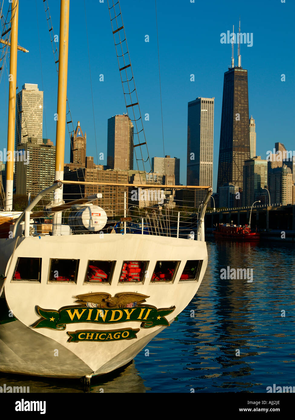 Hancock Tower View From Navy Pier Stock Photo - Alamy