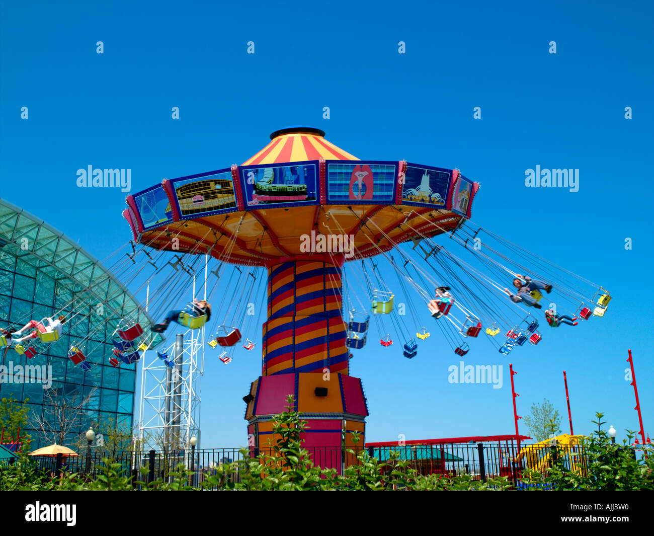 Chicago, Navy Pier Fun Fair Stock Photo - Alamy