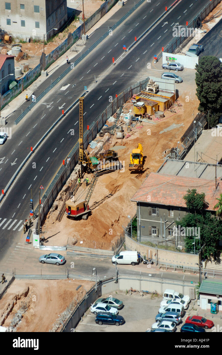 Israel Tel Aviv Kaplan street aerial photography looking west The ...