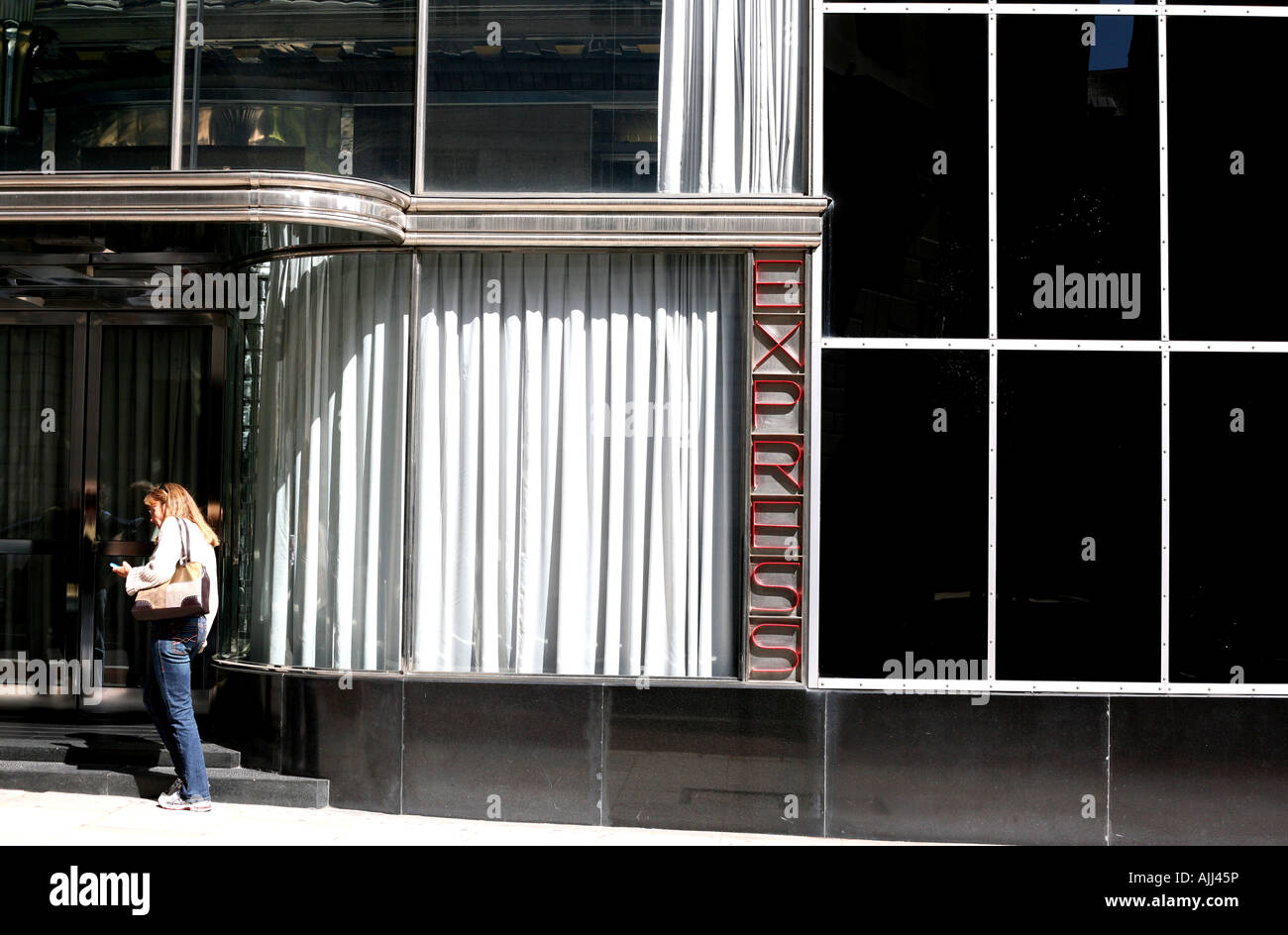 Entrance to former Daily Express building in Fleet Street London Stock ...