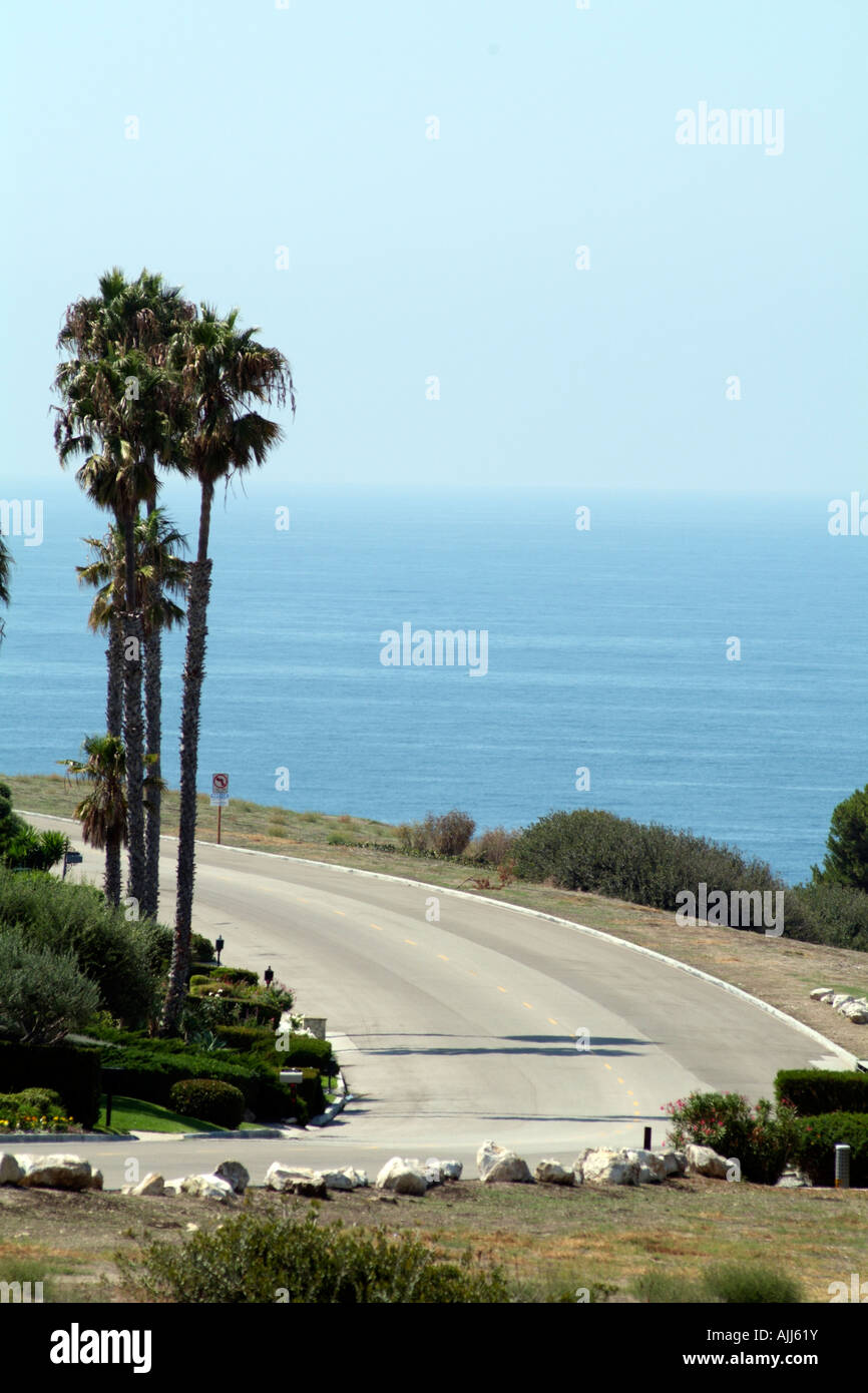 Open Road Highway and Pacific Ocean Southern California USA Stock Photo ...