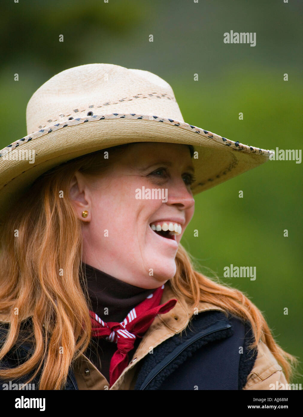 Portrait of cowgirl Stock Photo - Alamy