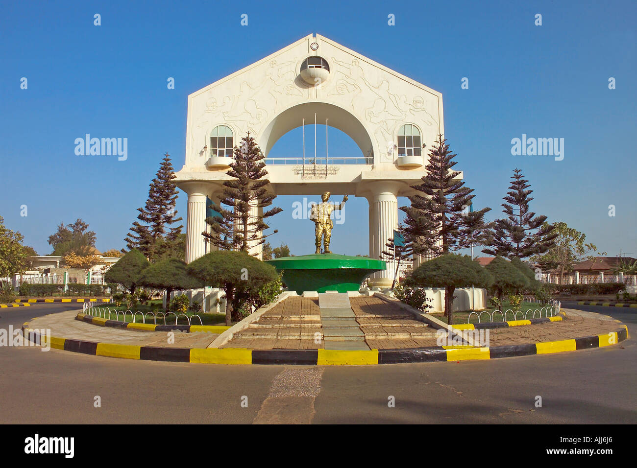 Banjul, Arch 22, Yayah Jammeh Statue Stock Photo - Alamy
