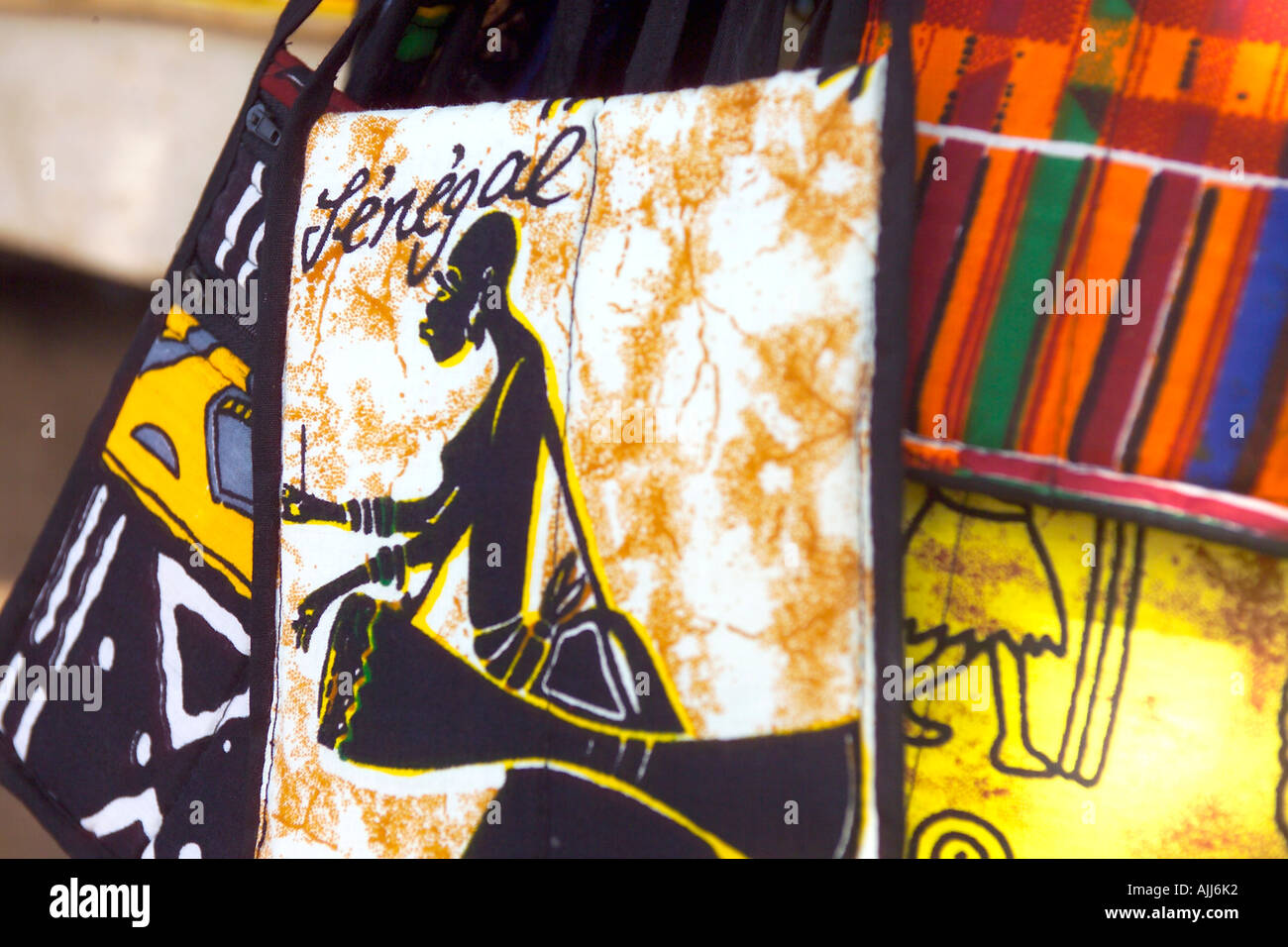 Senegal, Market Stall Souvenirs Stock Photo - Alamy