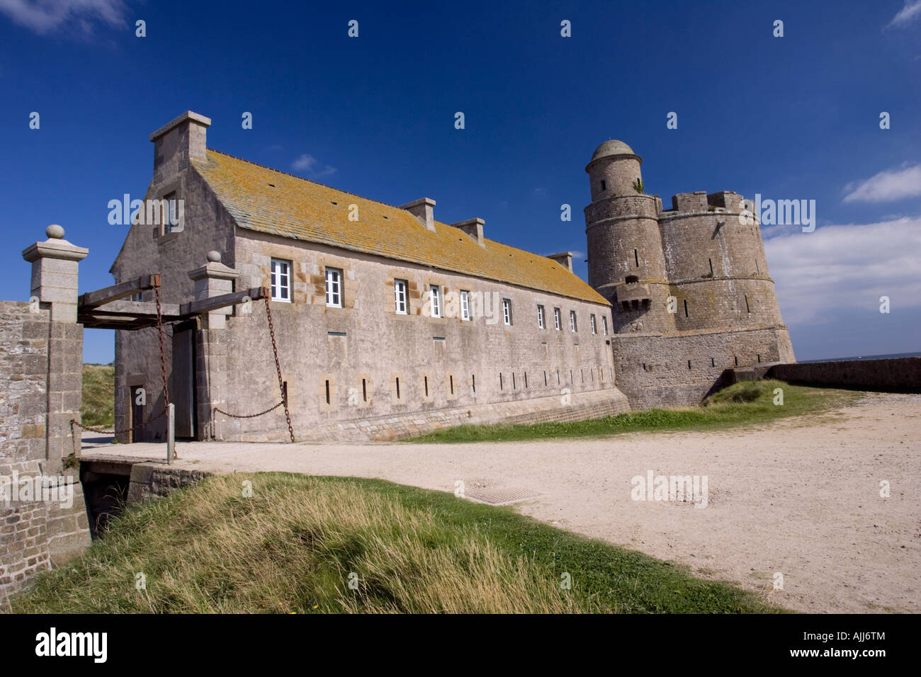 Old medieval Fort Vauban with old barracks and fortified tower Ile de ...