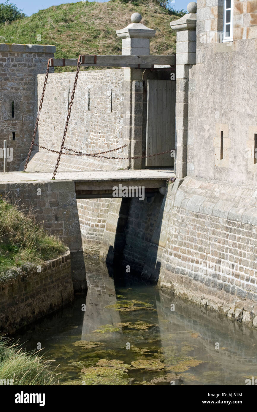 Drawbridge Fort Vauban Ile de Tatihou St Vaast la Hougue Normandy ...