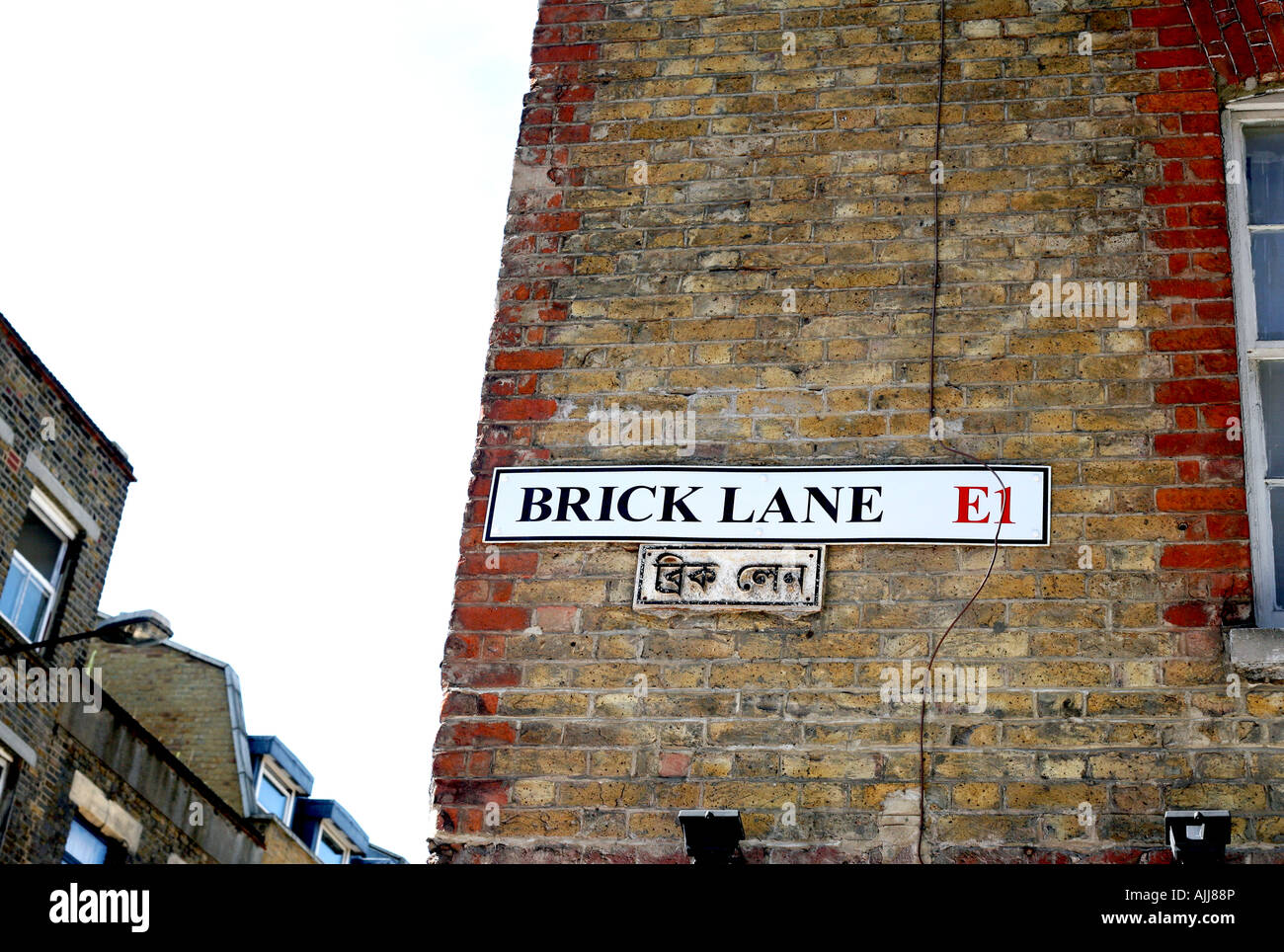Street sign in Brick Lane Lodon Stock Photo - Alamy