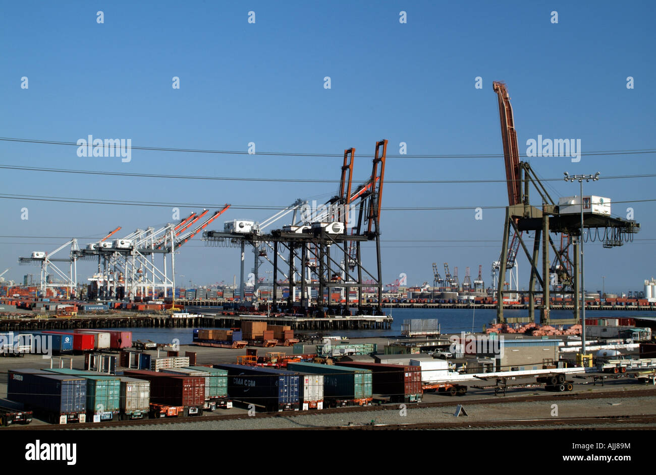 Port of Los Angeles California USA Overview of Container Docks and ...
