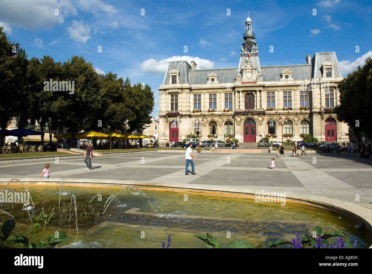Mairie town hall Place du Marechal Leclerc Poitiers town centre Poitou ...