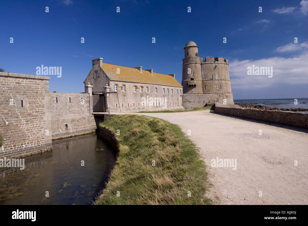 Old medieval Fort Vauban with old barracks and fortified tower Ile de ...