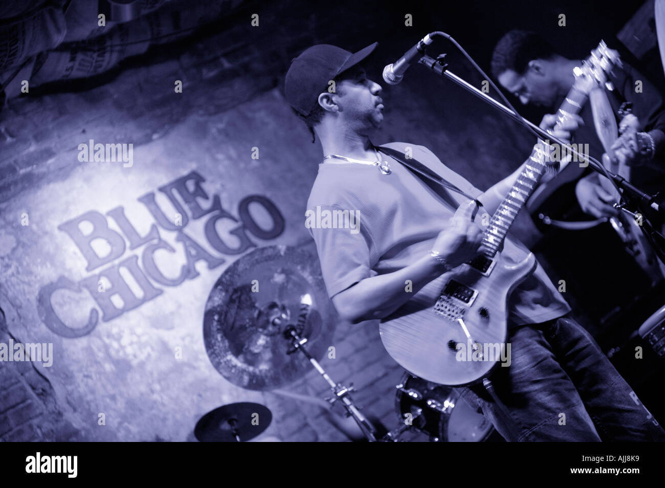 Blue Chicago Blues Club Stock Photo - Alamy