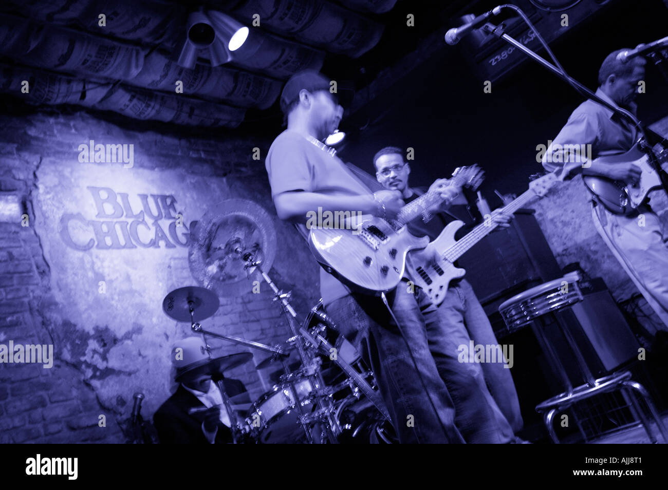 Blue Chicago Blues Club Stock Photo - Alamy