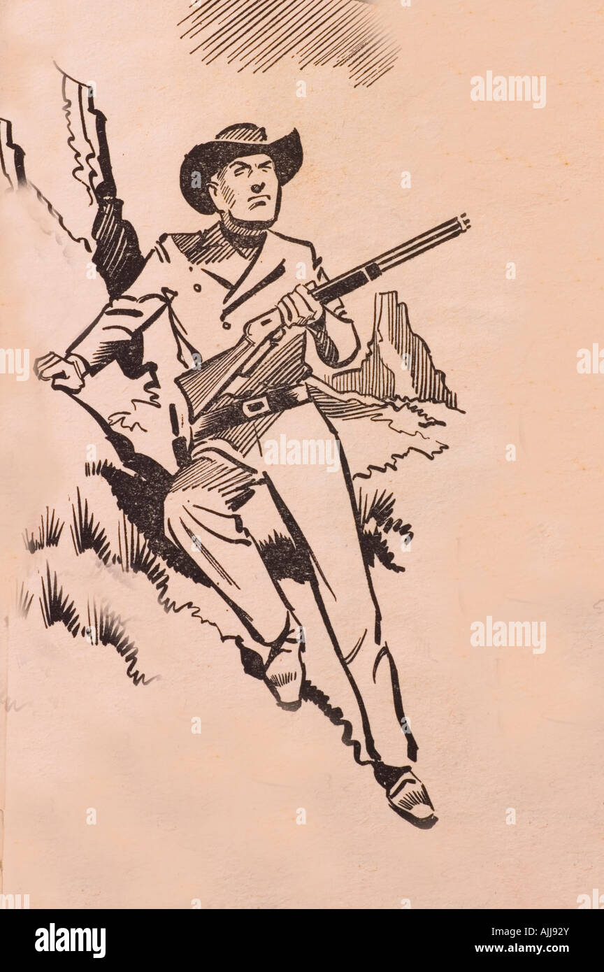 Cowboy with rifle hi-res stock photography and images - Alamy