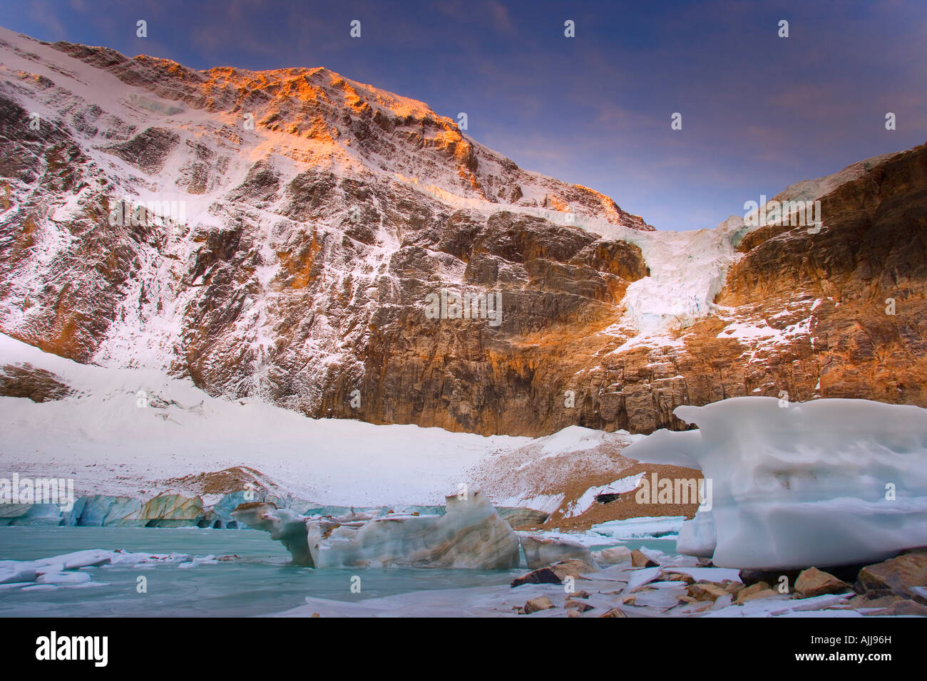 Angel Glacier on Mount Edith Cavell, Jasper National park, Alberta ...