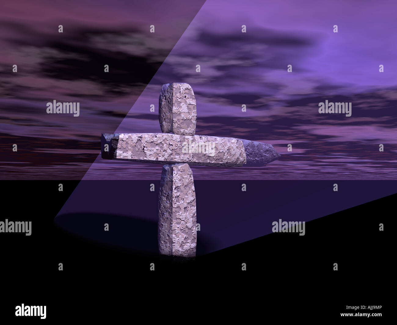 Computer generated cross Stock Photo - Alamy