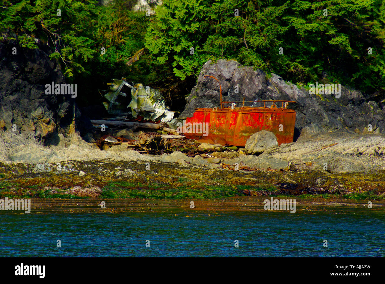 Shipwreck in Kyuquot Sound Stock Photo - Alamy