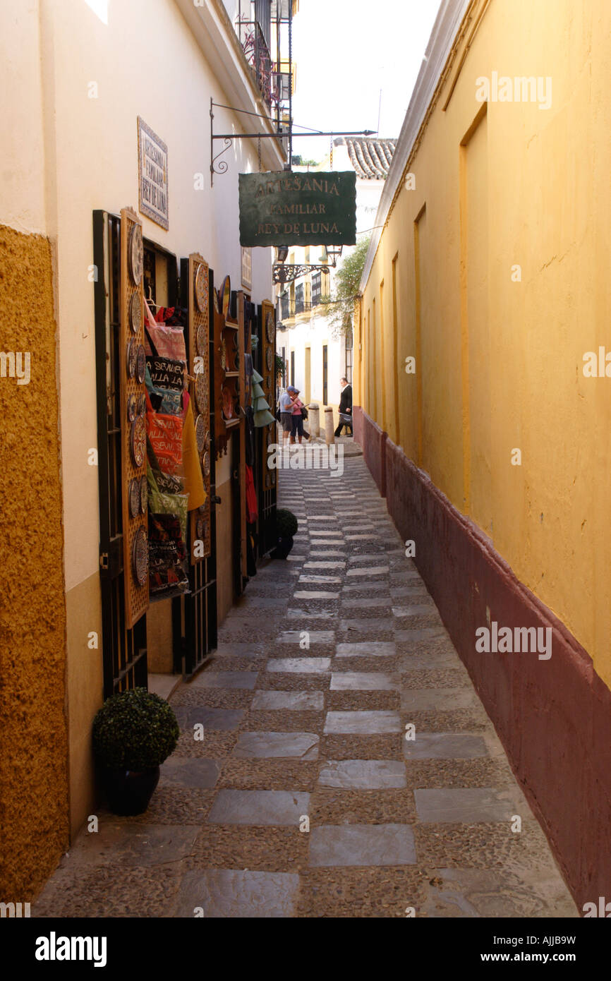 Alleyway Santa Cruz district Seville Stock Photo - Alamy