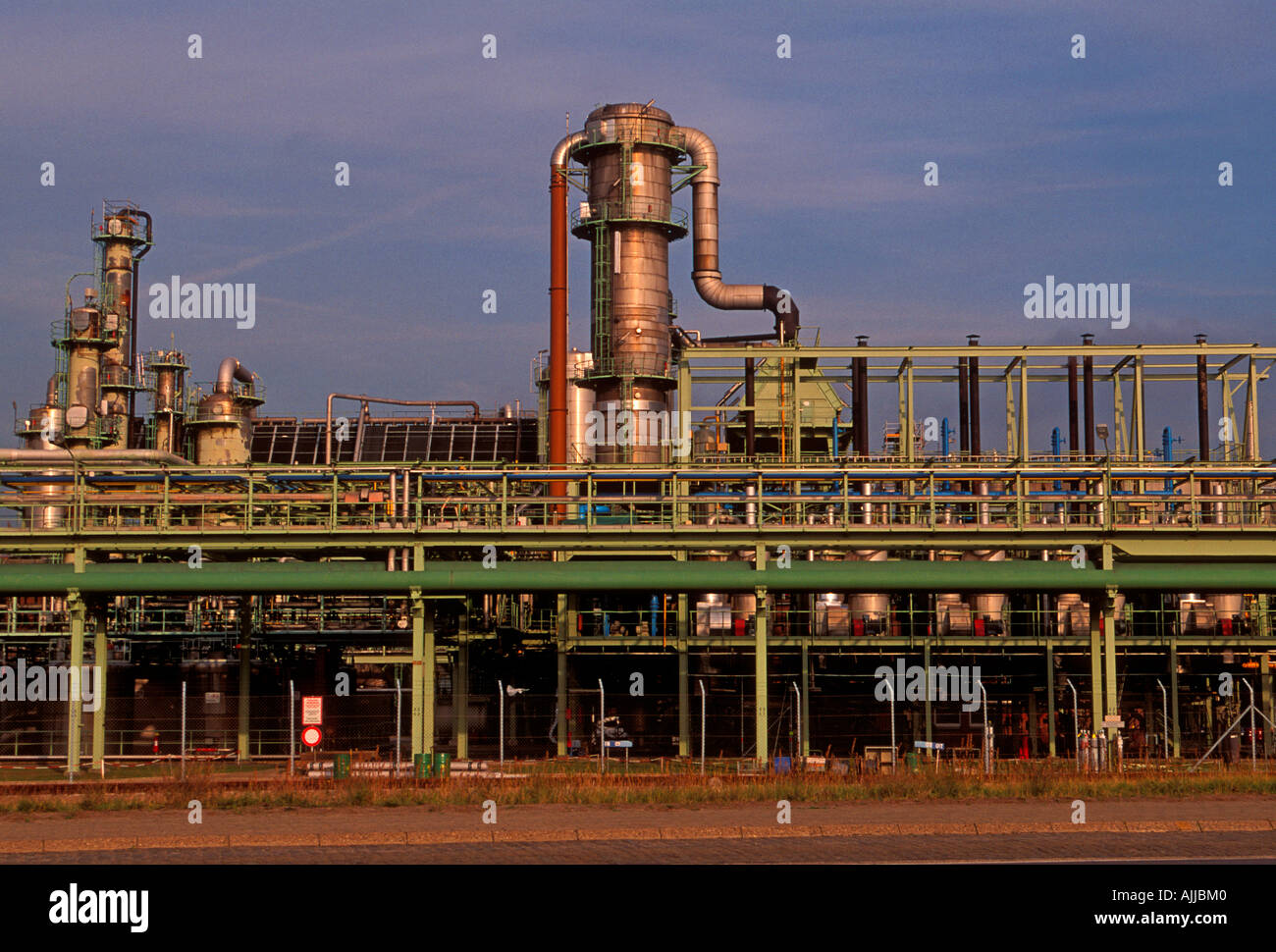 Oil refinery at the port in the capital city of Antwerp in Antwerp ...