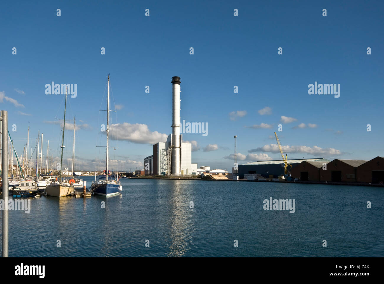Shoreham Power station Docks landscape Stock Photo - Alamy