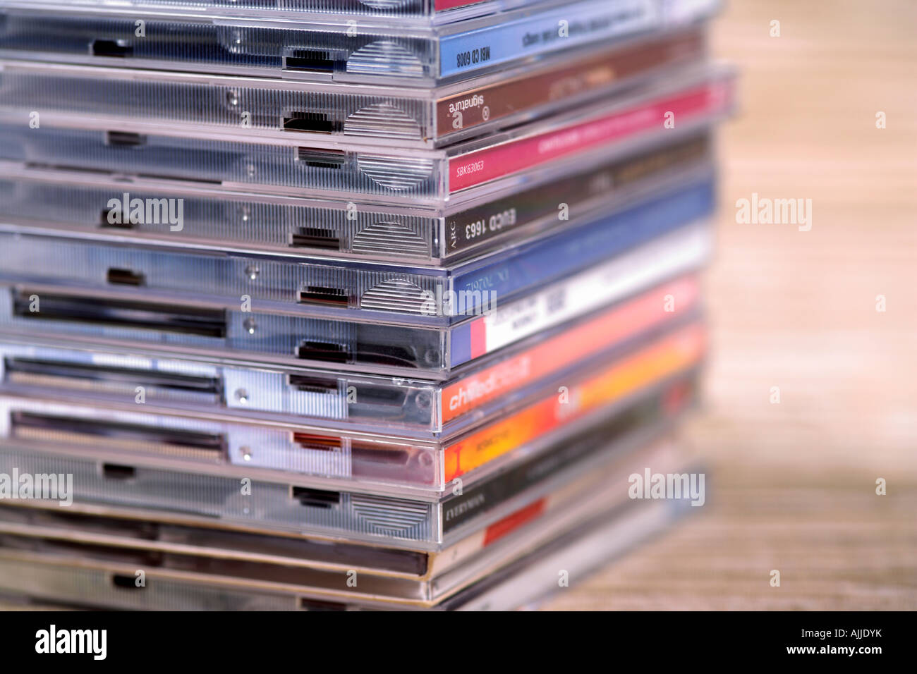 Pile of music compact discs Stock Photo - Alamy