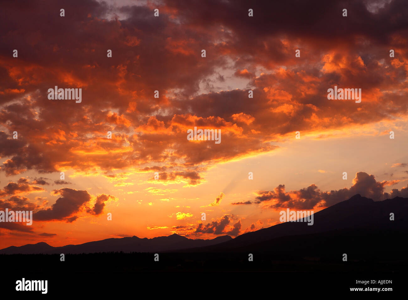 sunset over the Tatras mountains in Slovakia Stock Photo - Alamy