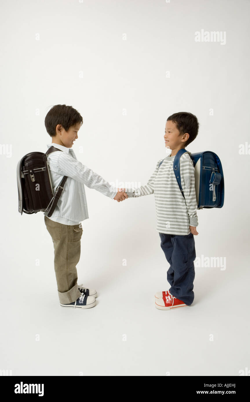 Kids Shaking Hands At School