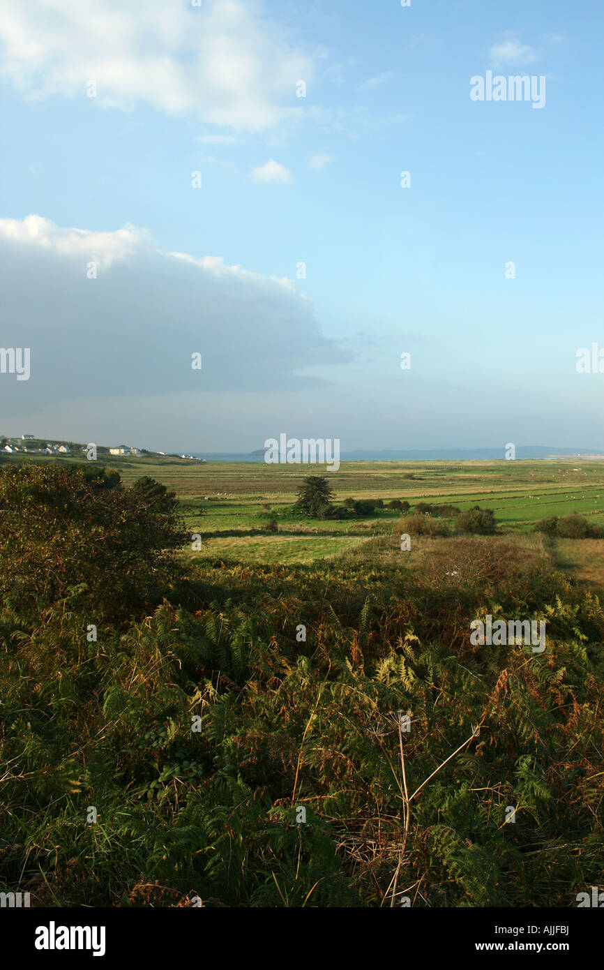 Across the fields of Isle of Doagh from outskirts of Ballyliffen ...