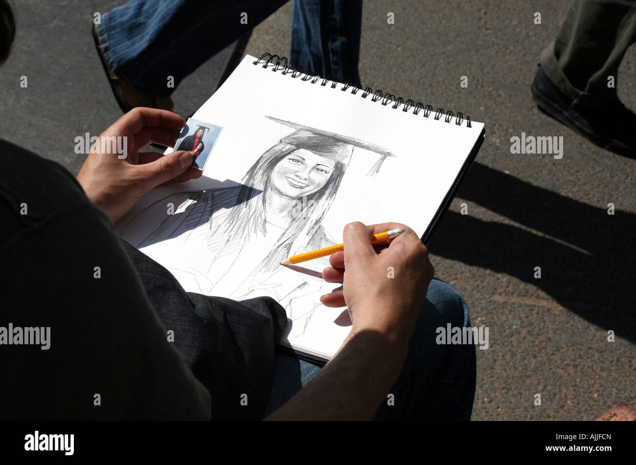 London artist portrait draw hi-res stock photography and images - Alamy
