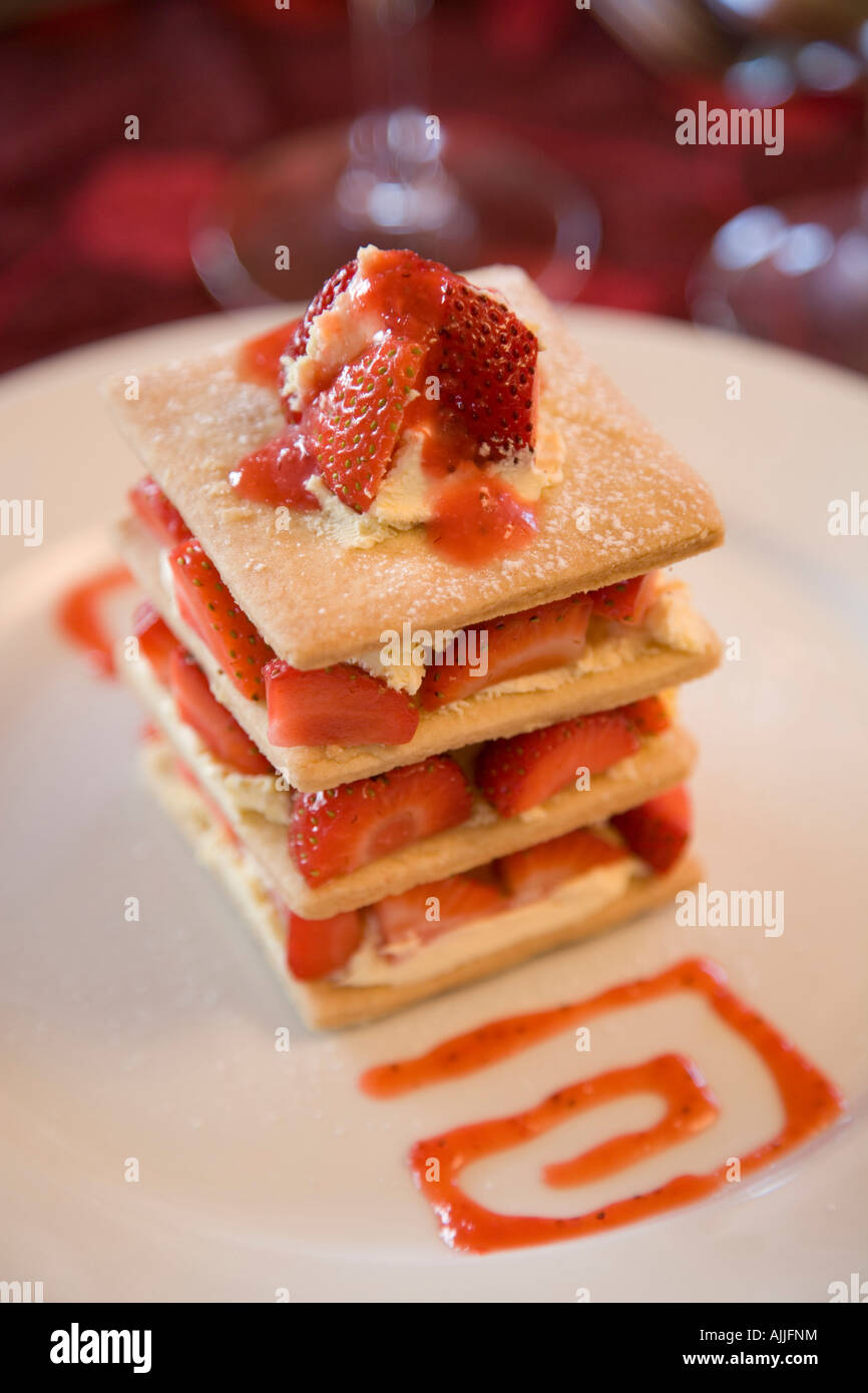 Strawberry stack desert Stock Photo - Alamy