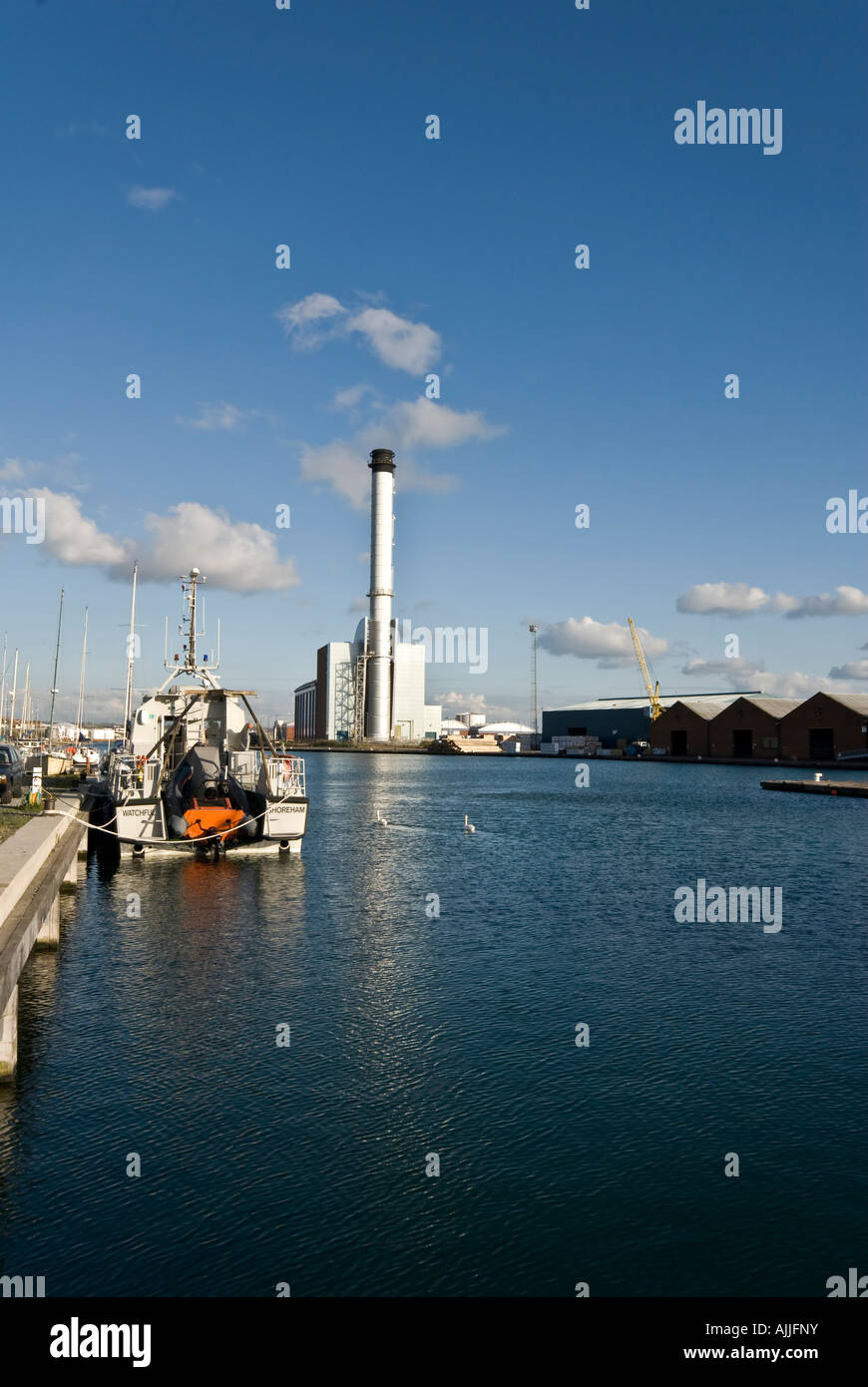 Shoreham Docks Combined Cycle Gas Turbine Power Station Sussex Stock ...