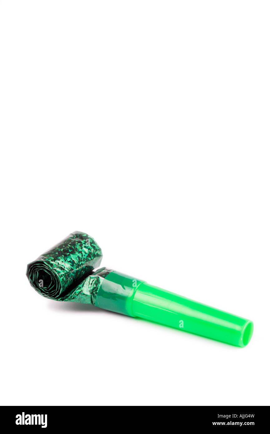 single green party hooter Stock Photo - Alamy