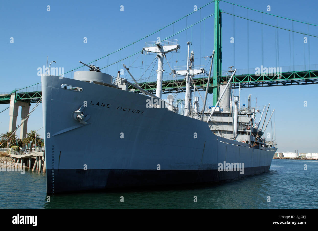 SS Lane Victory WWII US Navy Cargo Ship Port of LA USA Stock Photo - Alamy