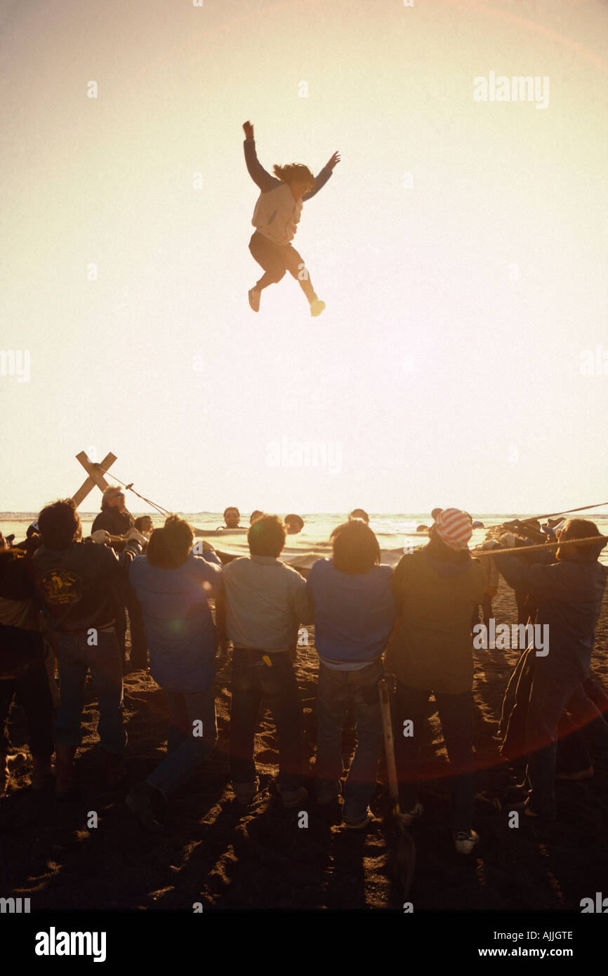 Alaskan native eskimo blanket toss hi-res stock photography and images ...