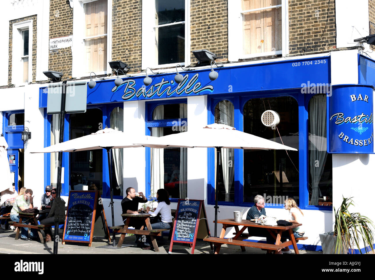 Terrace outside London bar restaurant Stock Photo - Alamy