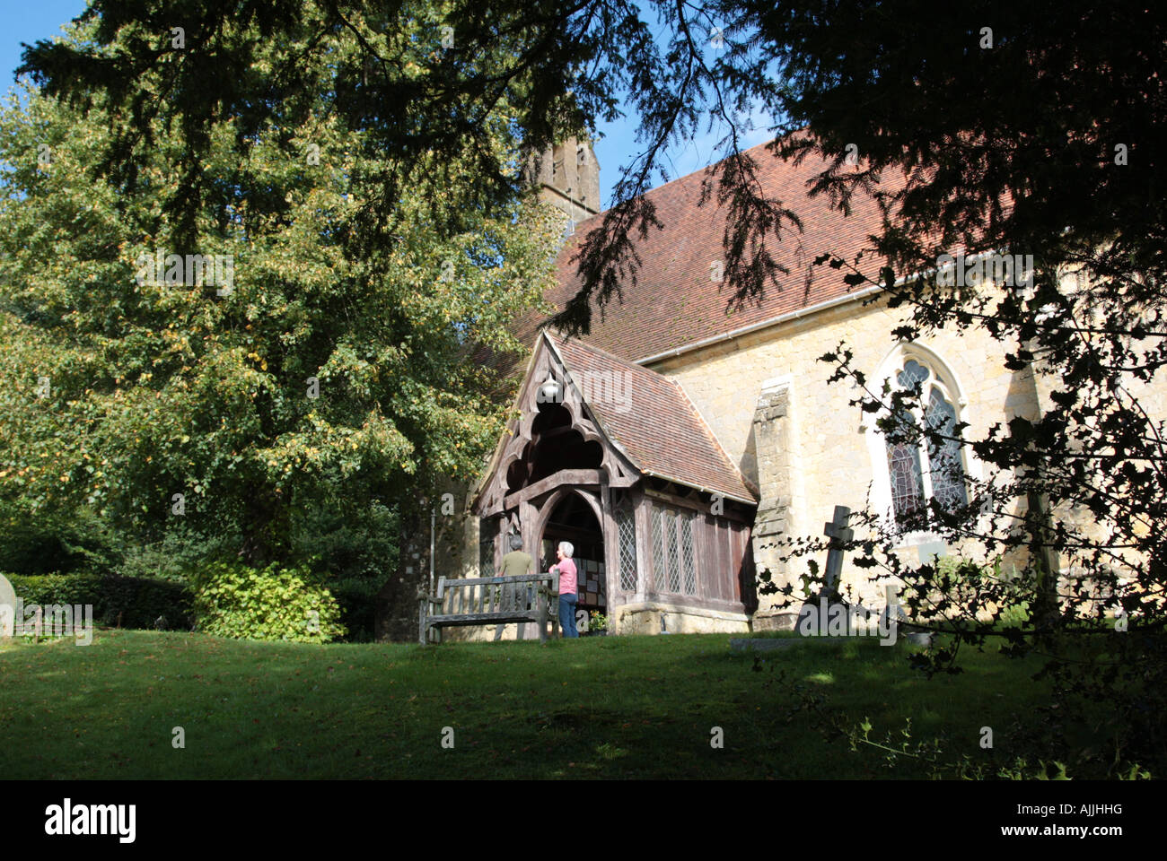 coldhabour church surrey Stock Photo - Alamy