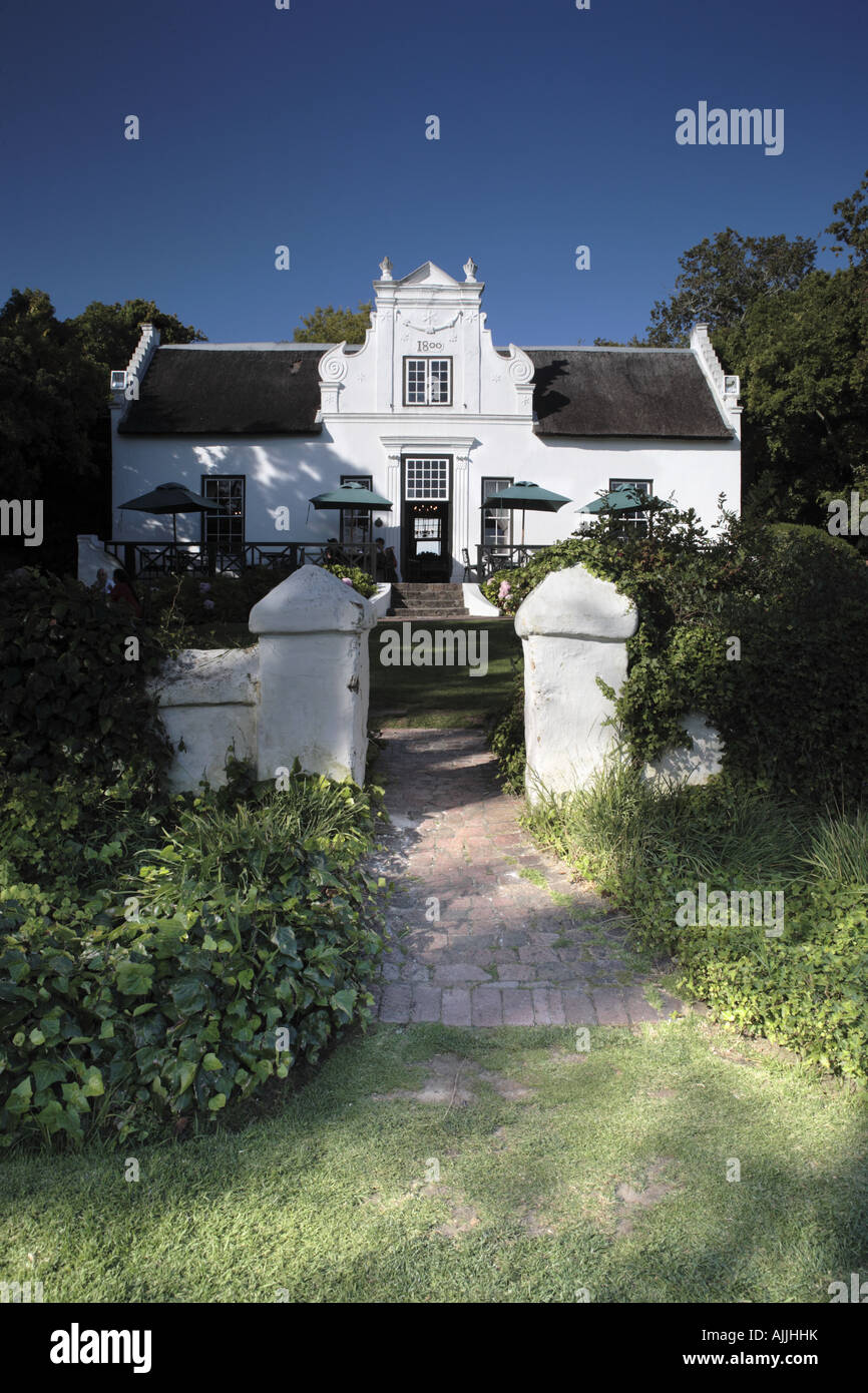 Zevenvacht wine estate cape Dutch farm house Stock Photo - Alamy