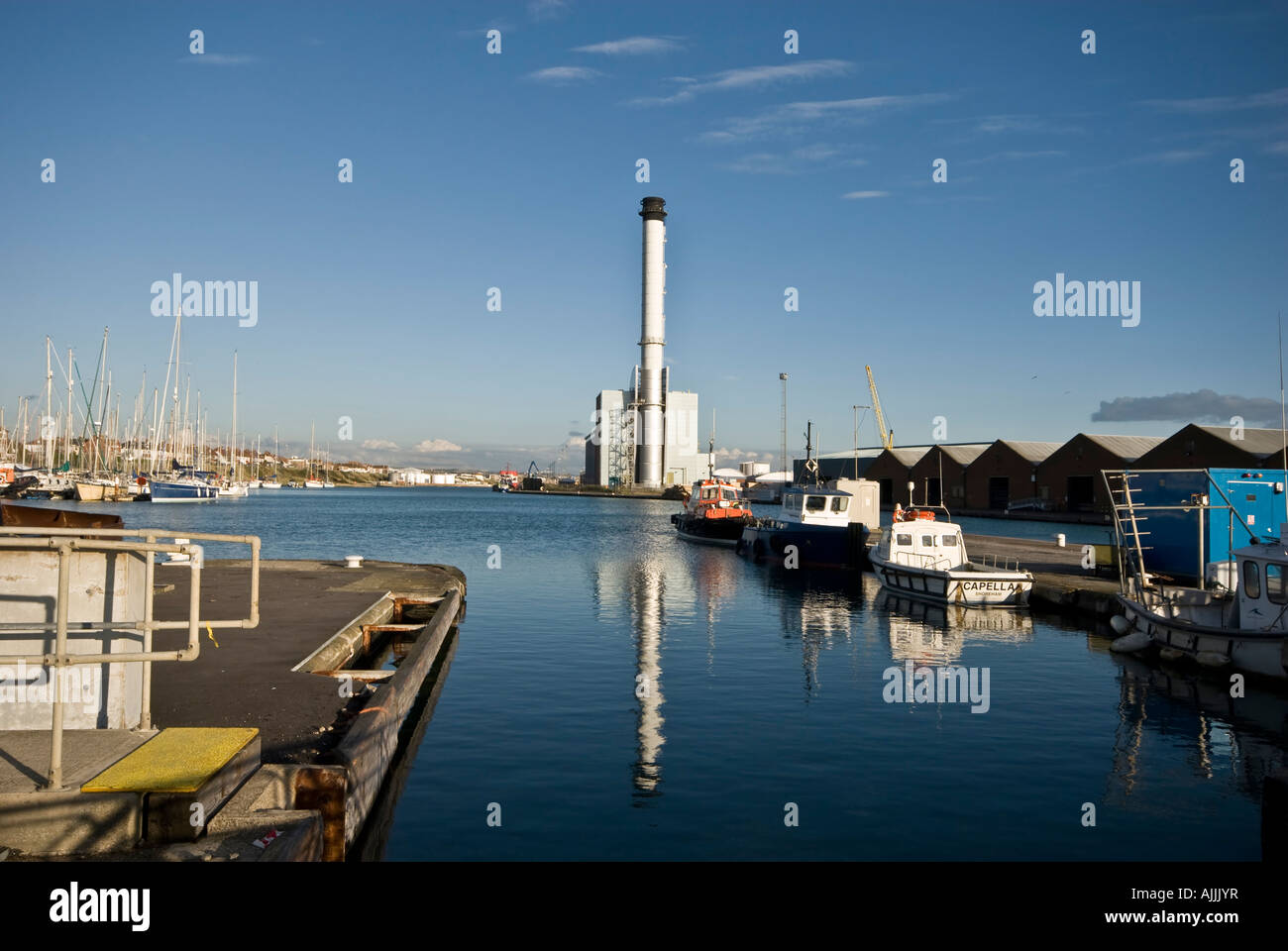 Shoreham Power station Docks landscape Stock Photo - Alamy