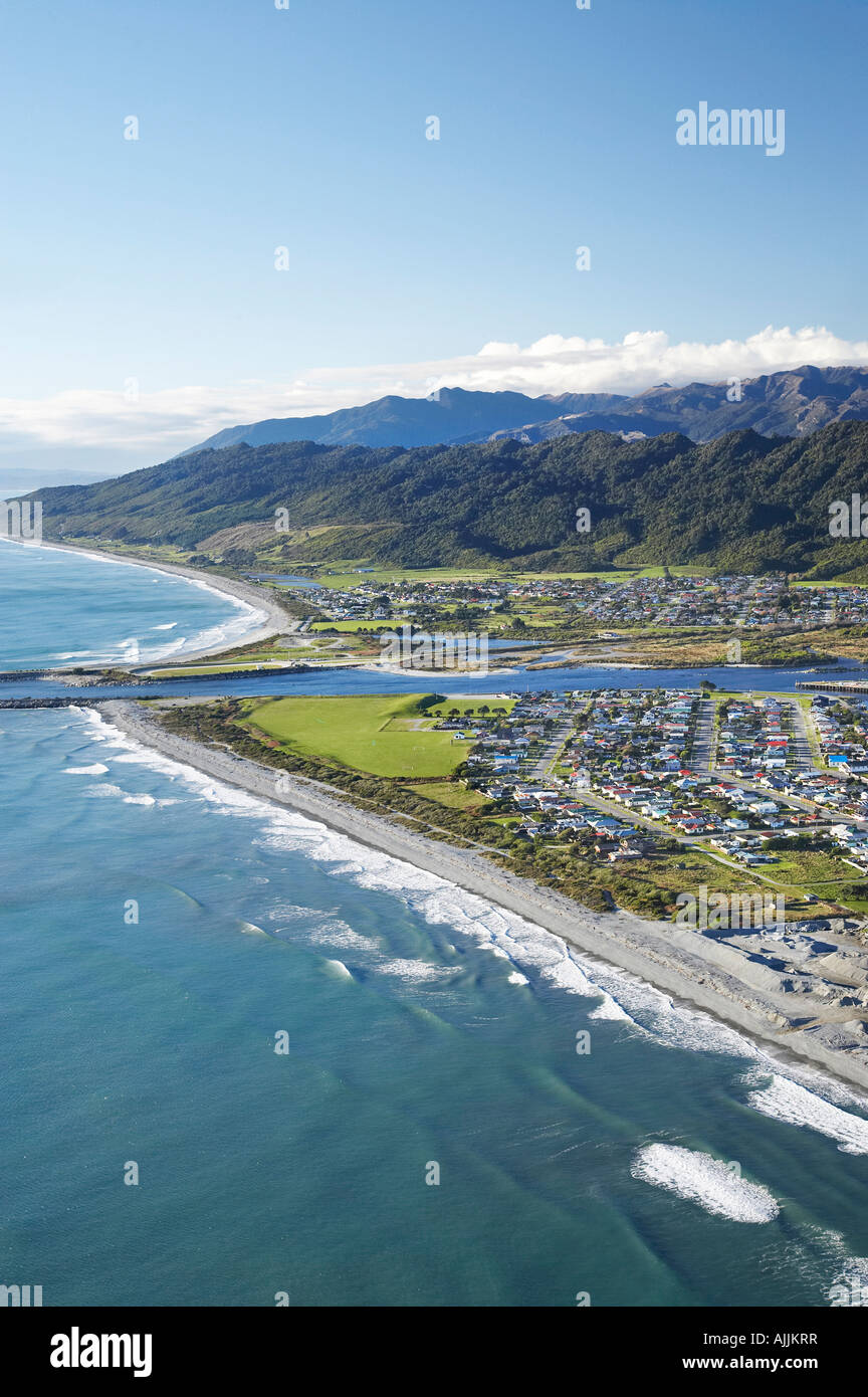 Greymouth West Coast South Island New Zealand aerial Stock Photo - Alamy