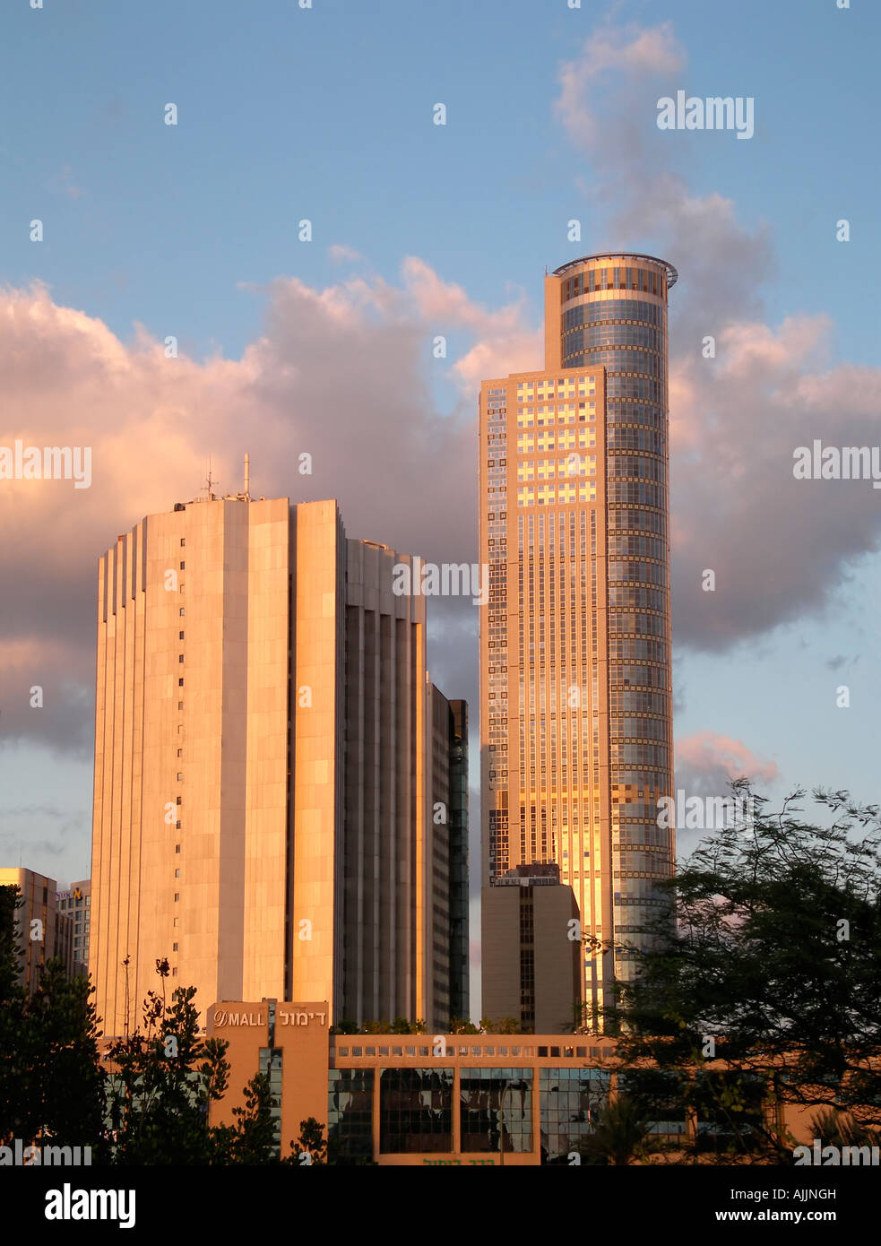 Israeli Manhattan 7, skyscrapers in Israel on sunset Stock Photo - Alamy