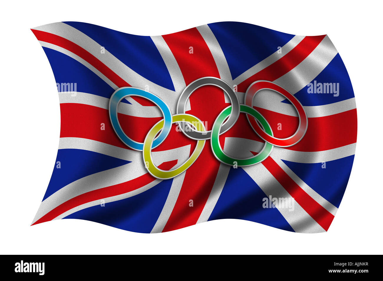 Olympic rings and the great british flag hi-res stock photography and ...