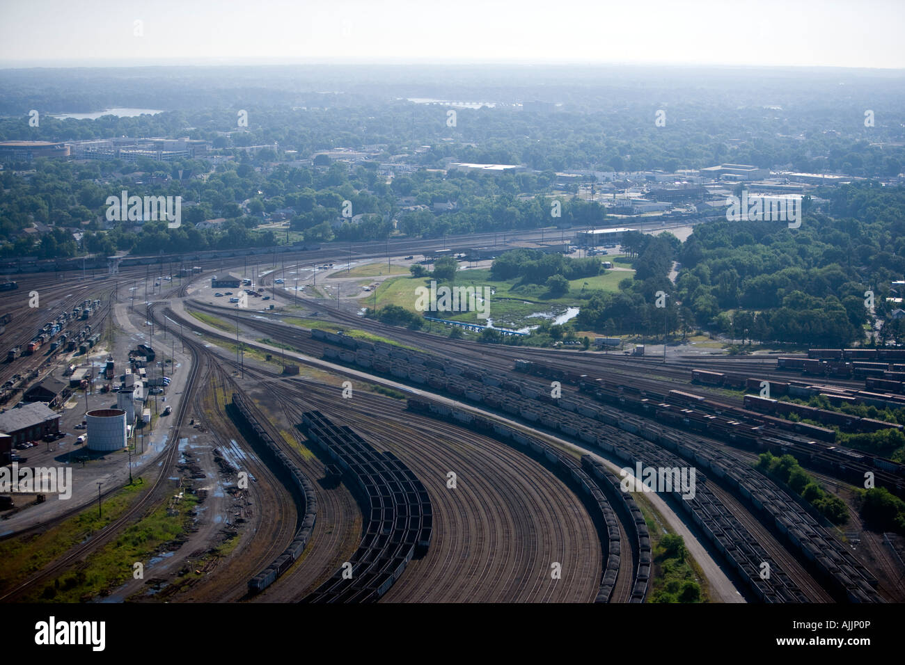 Aerial view of train tracks, Virginia Beach, Virginia Stock Photo - Alamy