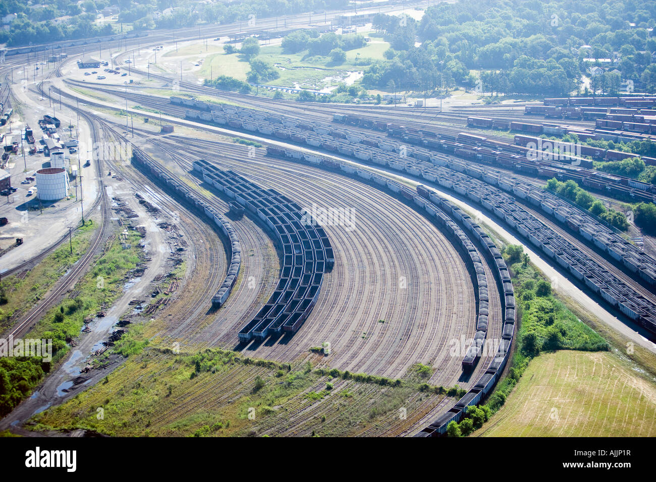 Aerial view of train tracks, Virginia Beach, Virginia Stock Photo - Alamy