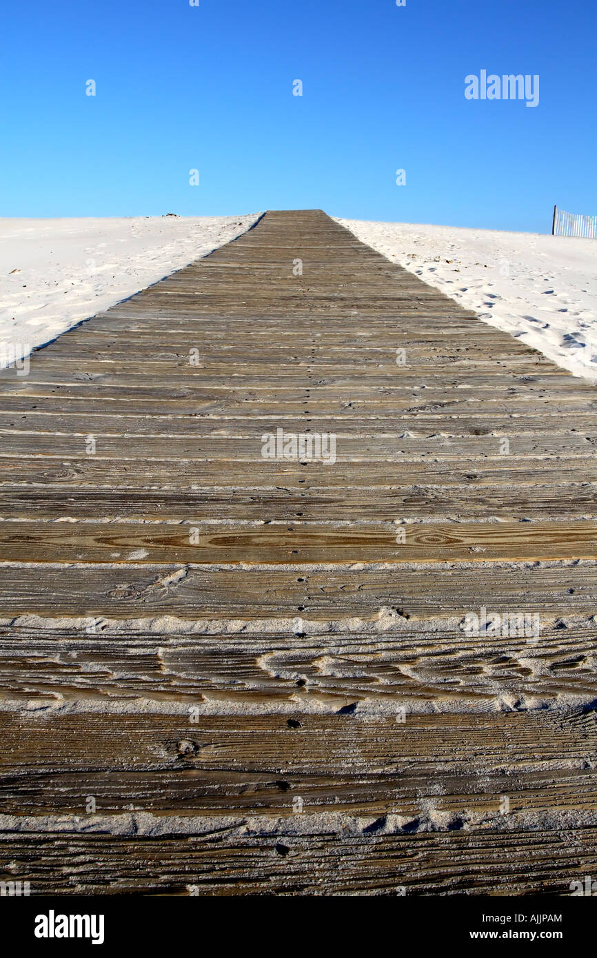 Boardwalk leading to the beach over a sand dune Stock Photo - Alamy
