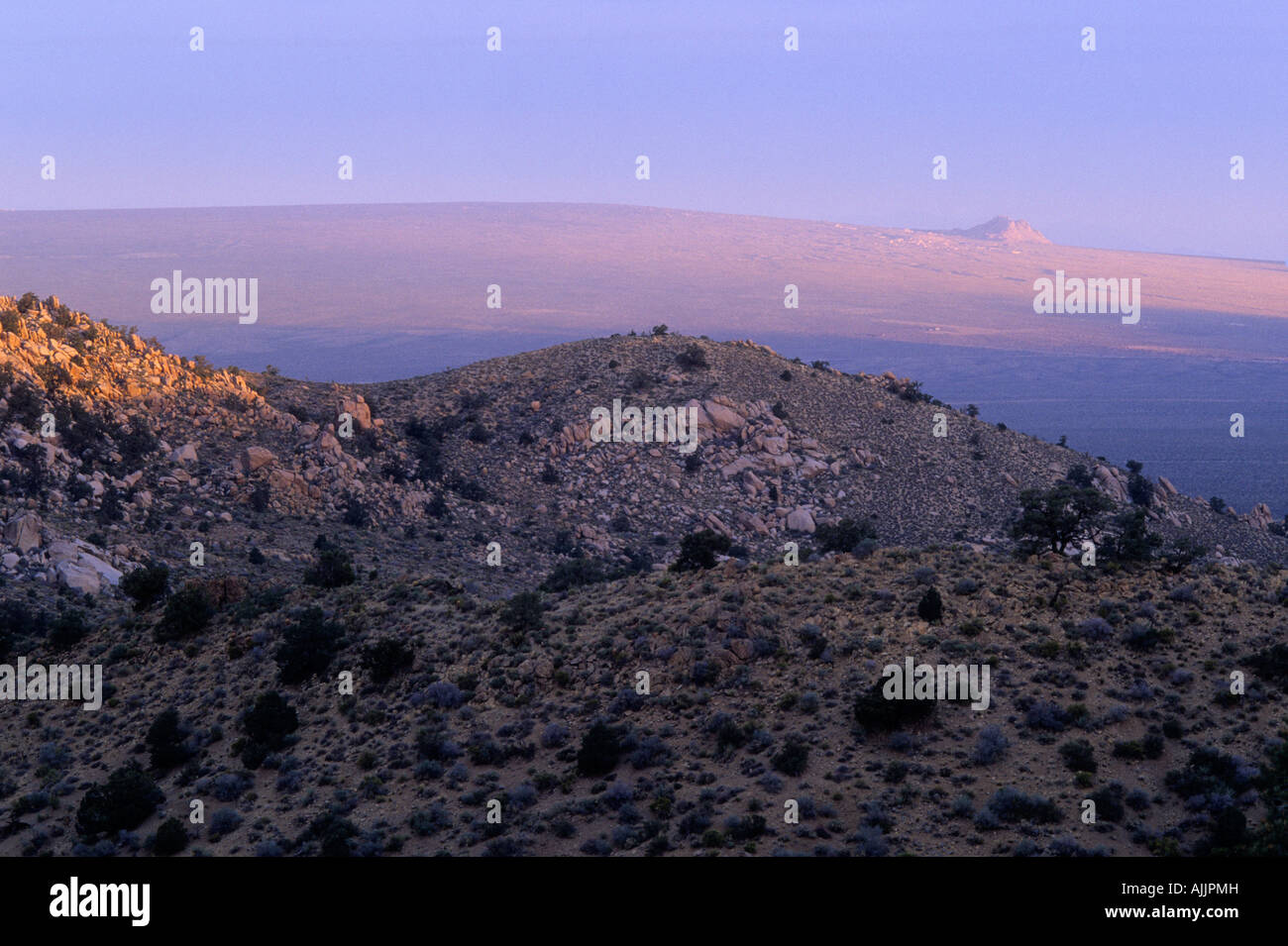 Cima Dome at sunrise from the Mid Hills, Mojave National Preserve ...