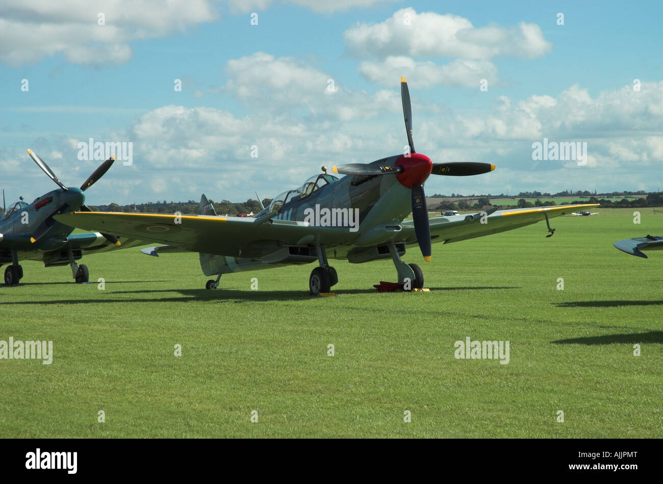 Spitfire twin seat - Duxford Airshow Stock Photo - Alamy