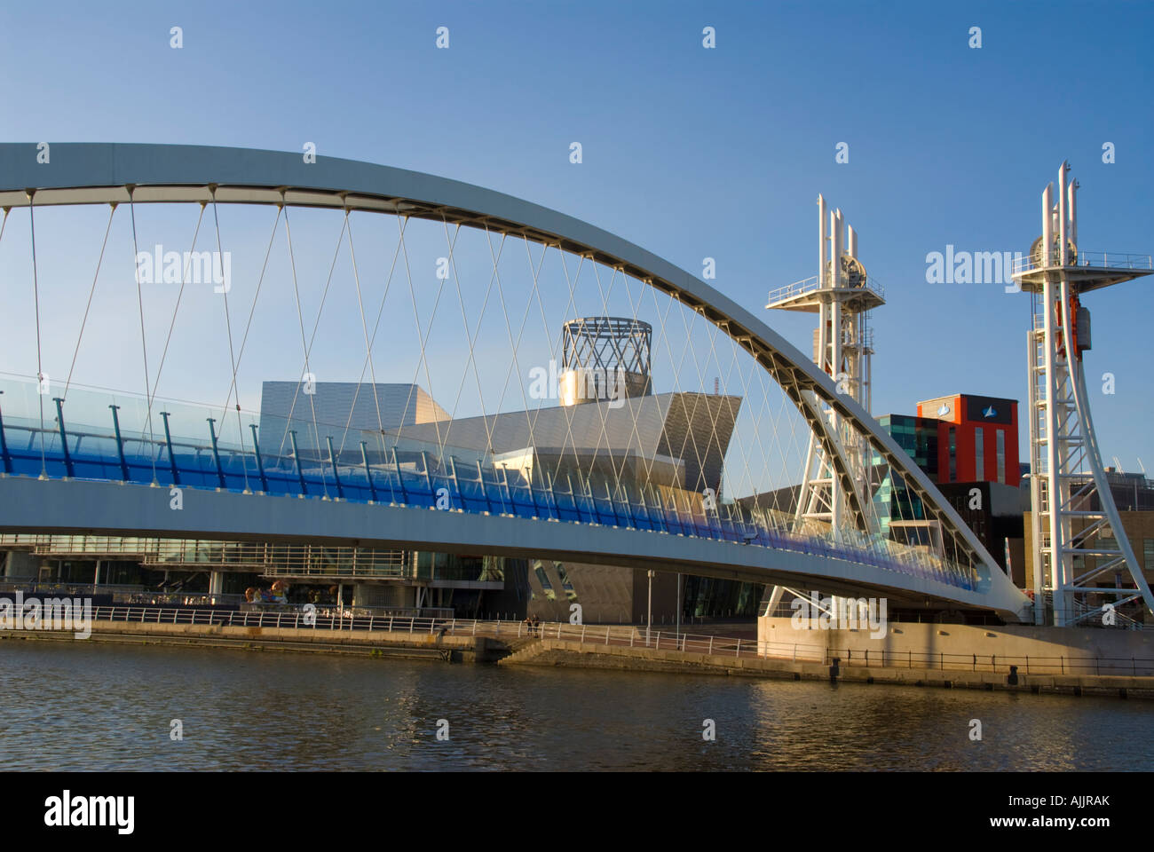 Europe UK england Manchester salford quays lowry center Stock Photo - Alamy