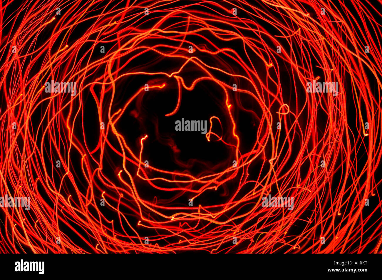 Trails of red light forming a circle. Camera: Nikon D2x Stock Photo - Alamy