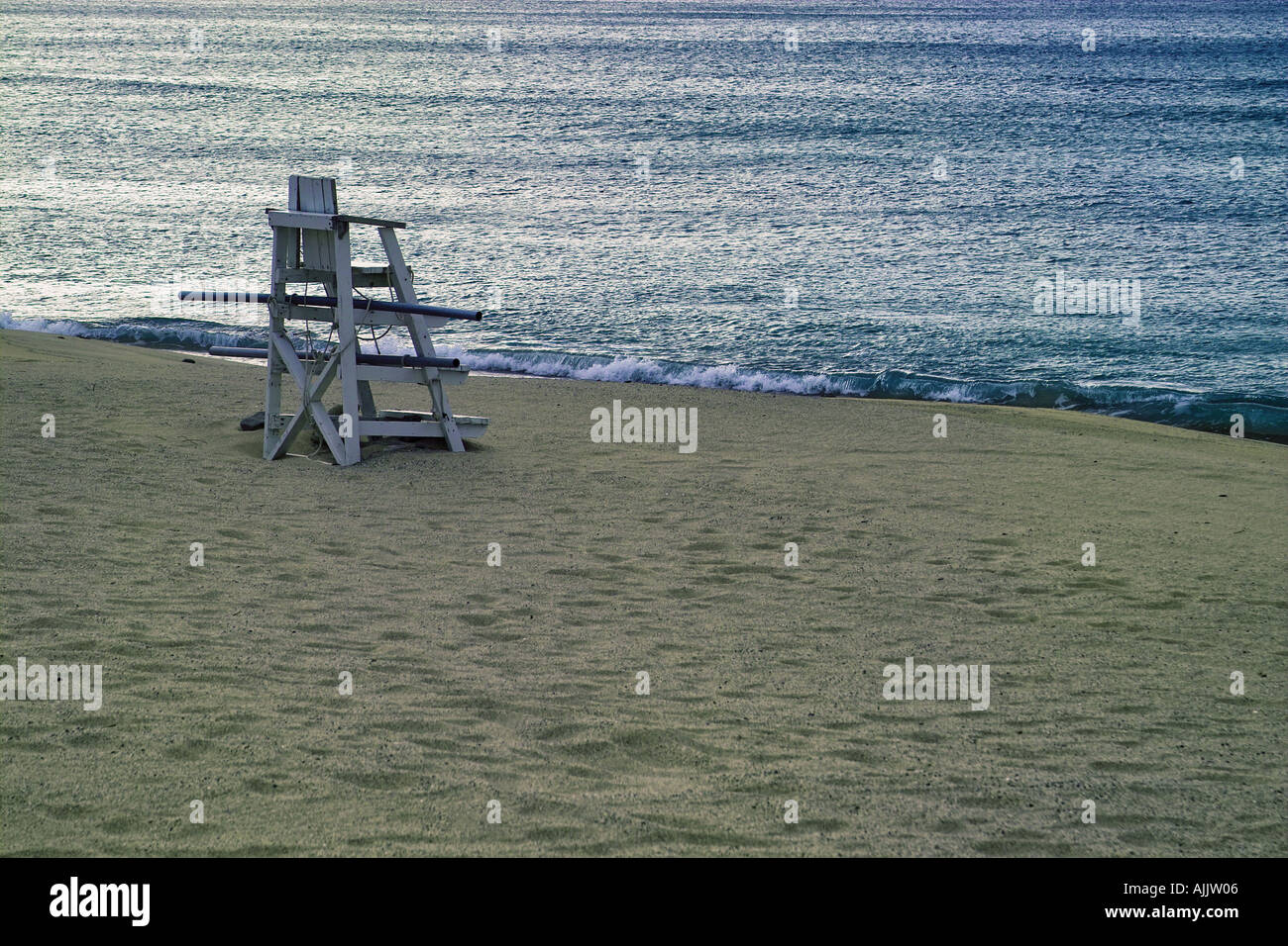 Lifeguard stand on the beach Stock Photo - Alamy
