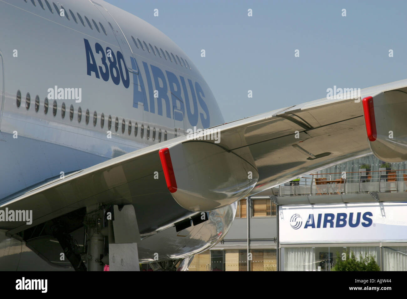 Airbus A380 super jumbo aircraft at Paris Airshow 2005 Stock Photo - Alamy